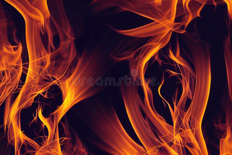 Waves of Hot Red Blaze Fire Flame Rise Up Stock Illustration ...