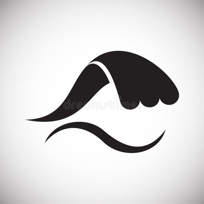 Waves Icon on Background for Graphic and Web Design. Simple Vector Sign ...