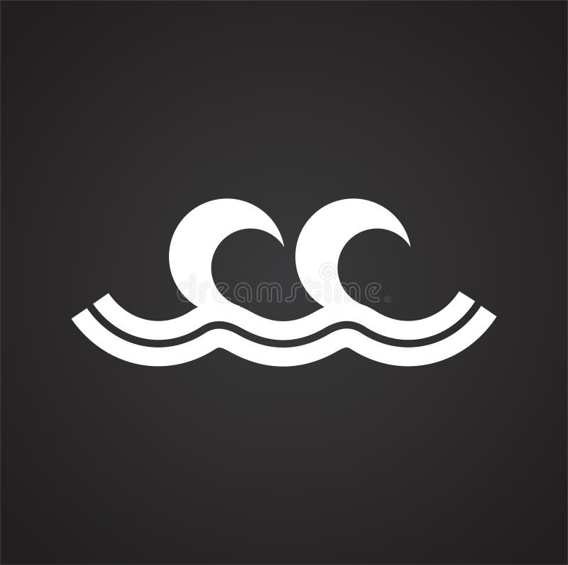 Waves Icon on Background for Graphic and Web Design. Simple Vector Sign ...