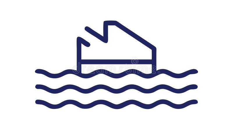 Waves Icon, Representing Water, Sea, or Liquid Motion, Vector Design ...