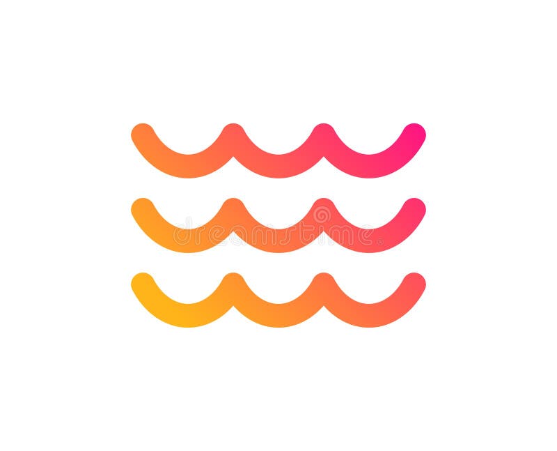 Waves Icon. Sea Flowing Sign. Vector Stock Vector - Illustration of ...