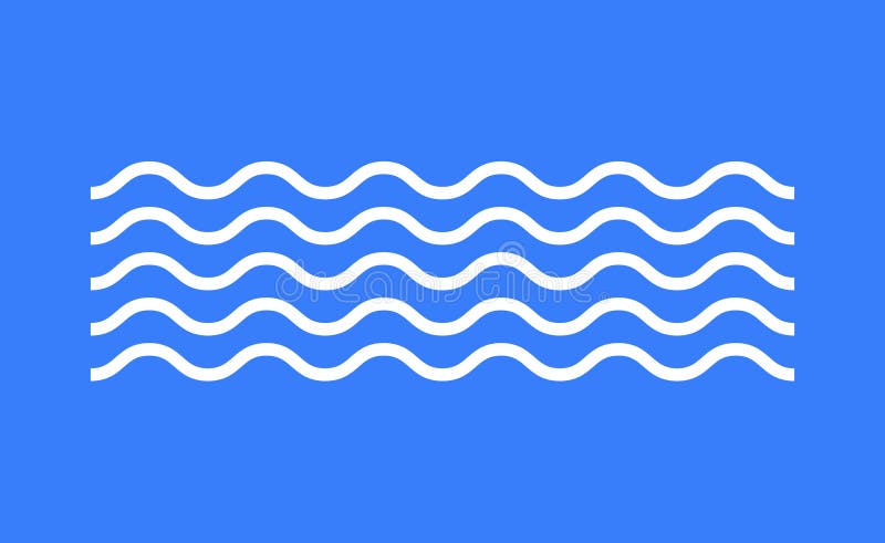 Waves Icon. Wave Sign Editable Stroke Stock Vector - Illustration of ...