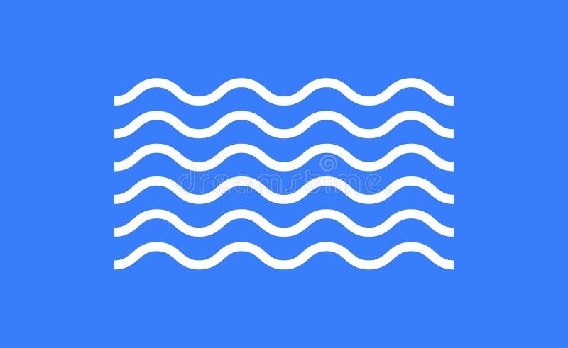 Waves Icon. Wave Sign Editable Stroke Stock Illustration - Illustration ...