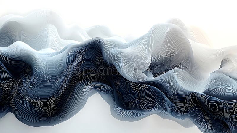 Waves of Ink Flow Gracefully, Creating Stunning Abstract Design with ...