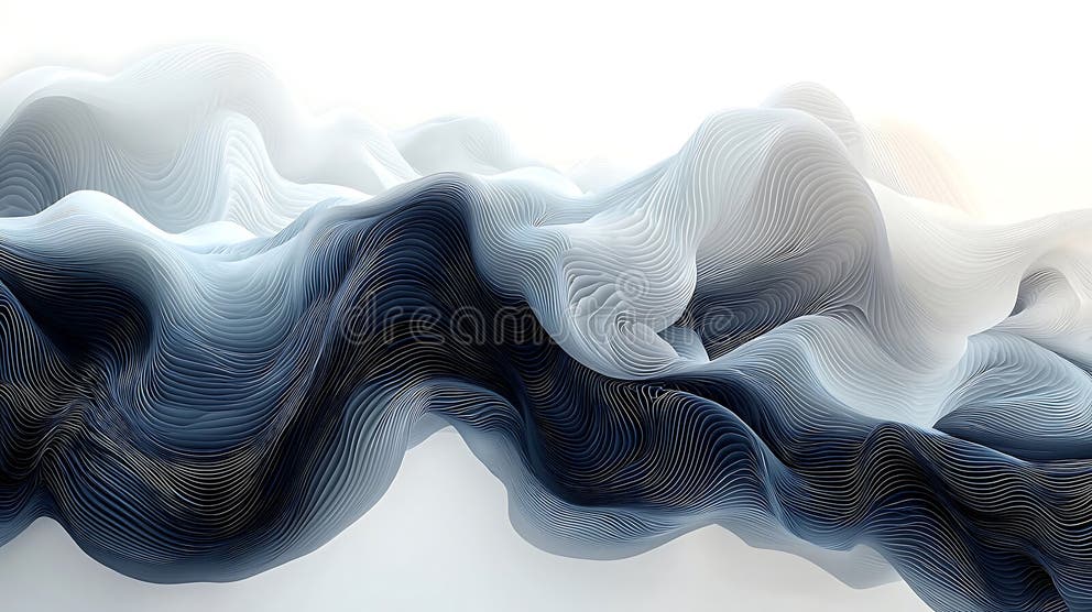 Waves of Ink Flow Gracefully, Creating Stunning Abstract Design with ...