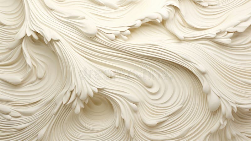 Waves in Ivory Colors, Abstract Illustration Stock Illustration ...