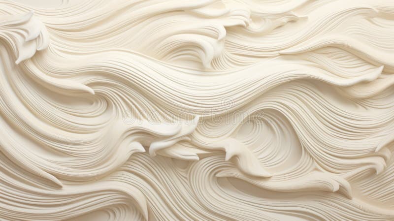 Waves in Ivory Colors, Abstract Illustration Stock Illustration ...