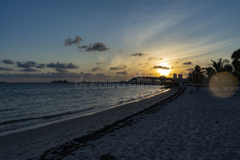 Waves on Key Biscayne Looking Out at the Ocean Stock Photo - Image of ...