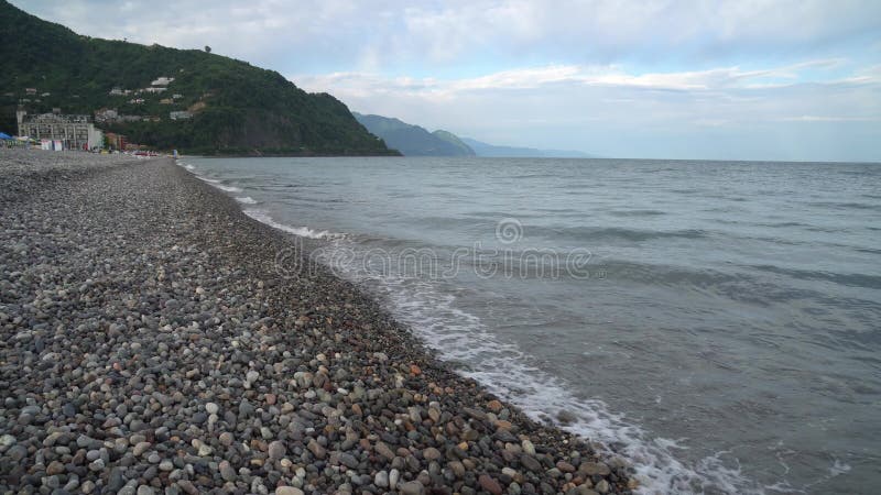 The Waves on the Kvariati Beach, Adjara, Georgia Stock Video - Video of ...