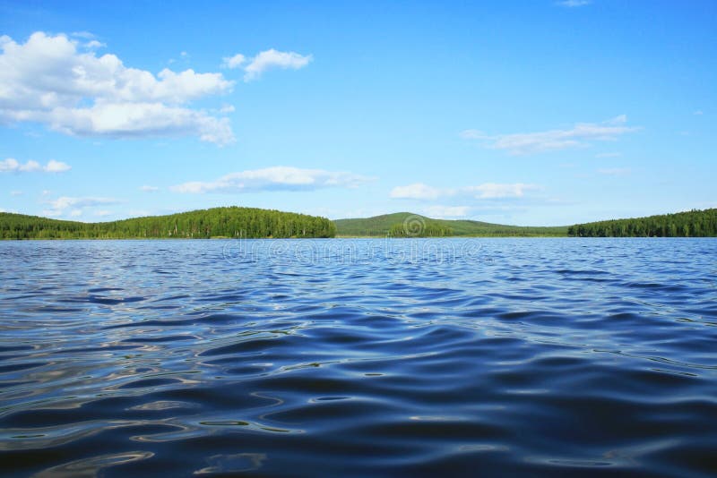 Waves on lake stock image. Image of cloudscape, explore - 25819813