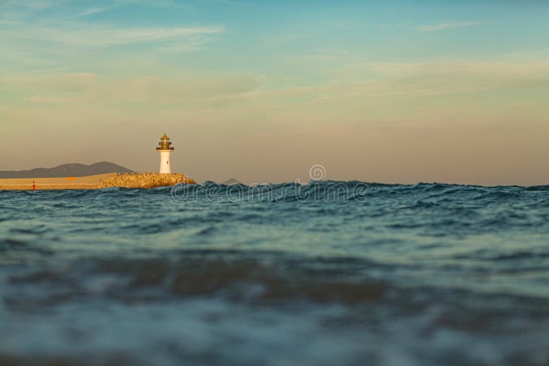 The Waves Beat the Beach in the Setting Sun, and the Setting Sun Dyed ...