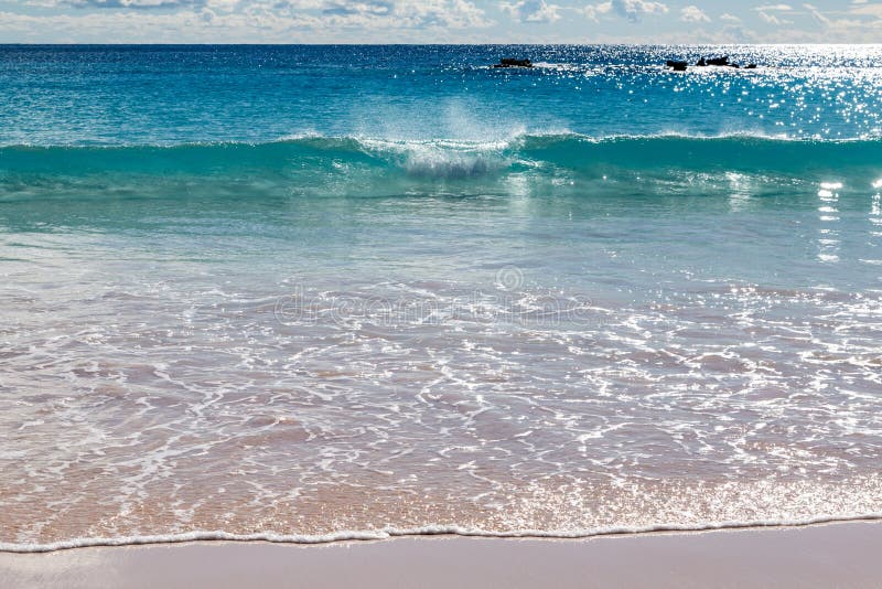 Waves and Sand stock image. Image of pretty, beach, horizon - 138583807