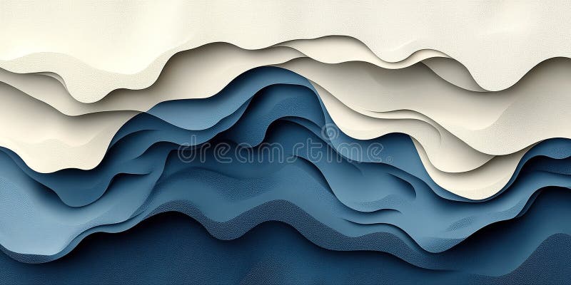 Waves of Layered Paper Create a Serene Abstract Artwork Inspired by ...