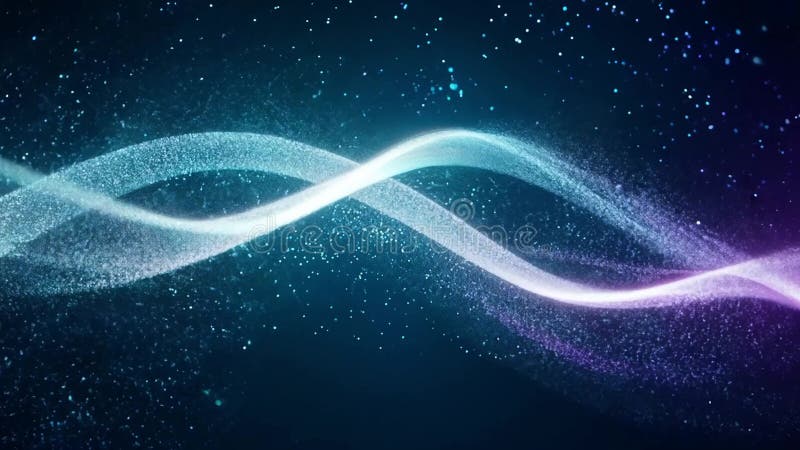 Waves of Light and Particles Symbolise Infinity Stock Video - Video of ...