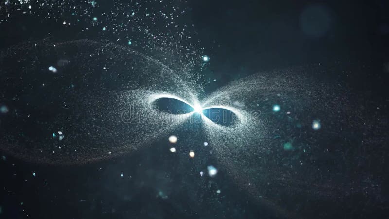 Waves of Light and Particles Symbolise Infinity Stock Video - Video of ...