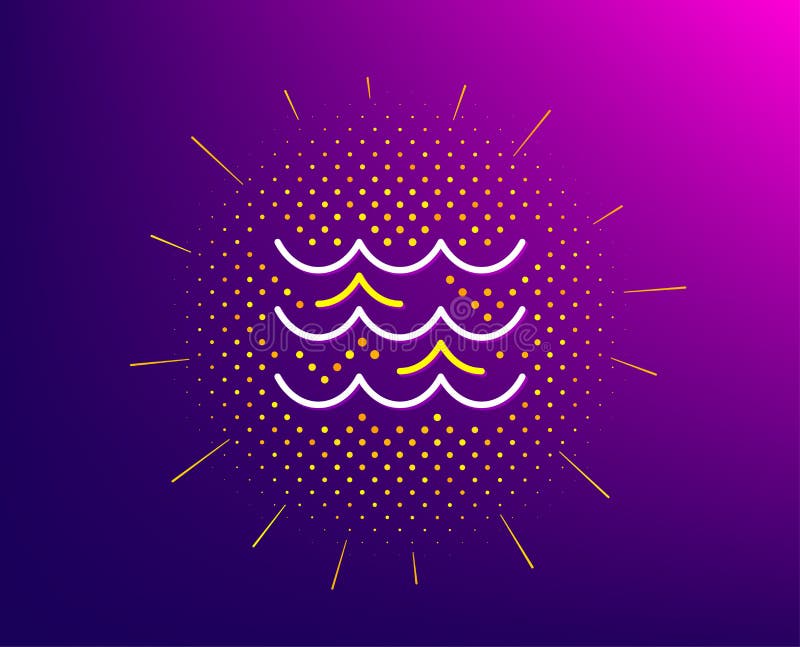 Waves Line Icon. Sea Flowing Sign. Vector Stock Vector - Illustration ...