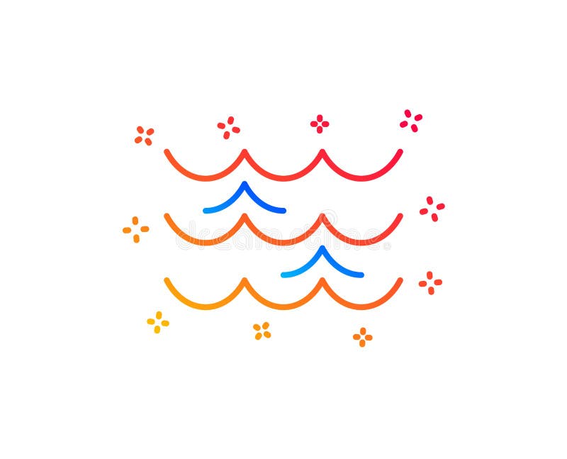 Waves Line Icon. Sea Flowing Sign. Vector Stock Vector - Illustration ...