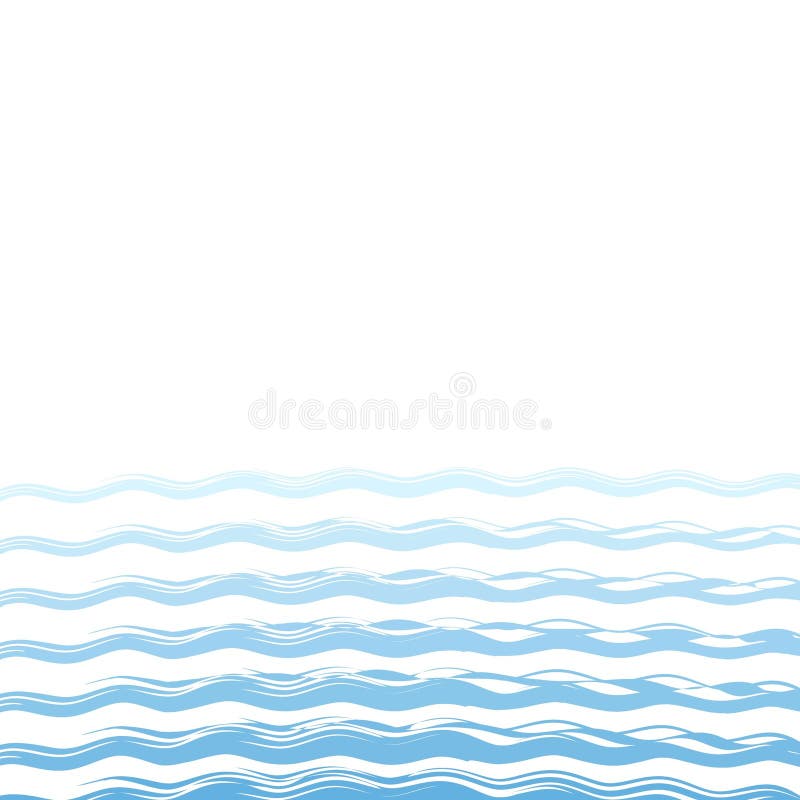 Waves Lines Decorative Frame, Vector Design Template, Abstract Water ...