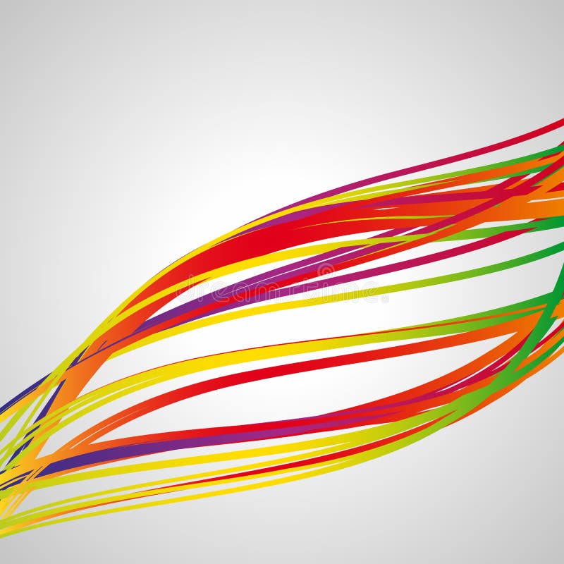 Waves Lines. Multicolor Abstract Bright Background. Elements for Design ...