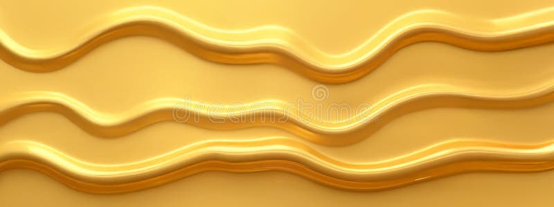 Waves of Liquid Glossy Gold Metal, Glossy Mirror Chrome, Water Effect ...