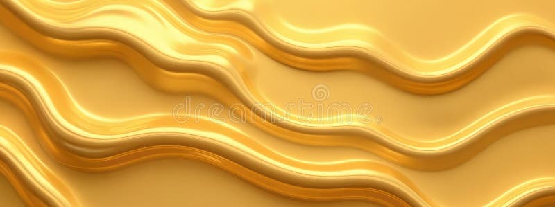 Waves of Liquid Glossy Gold Metal, Glossy Mirror Chrome, Water Effect ...
