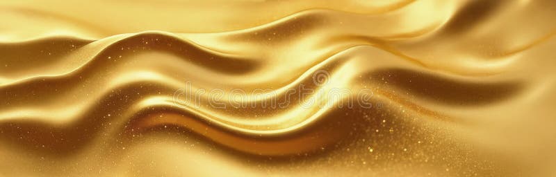 Waves of Liquid Glossy Gold Metal, Glossy Mirror Chrome, Water Effect ...