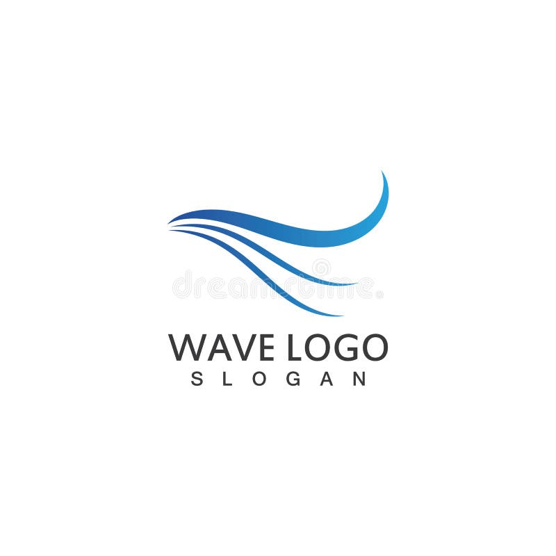 Waves Logo Template Vector Symbol Nature. Stock Vector - Illustration ...