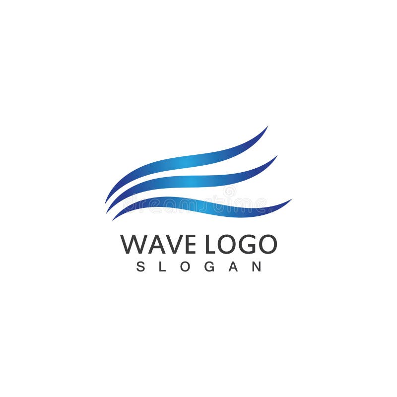 Waves Logo Template Vector Symbol Nature. Stock Vector - Illustration ...
