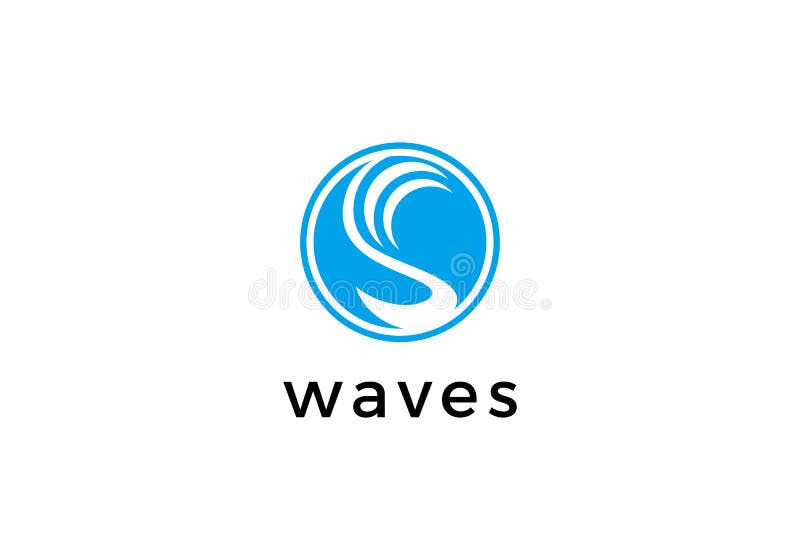 Waves Logo vector stock vector. Illustration of waves - 109061449