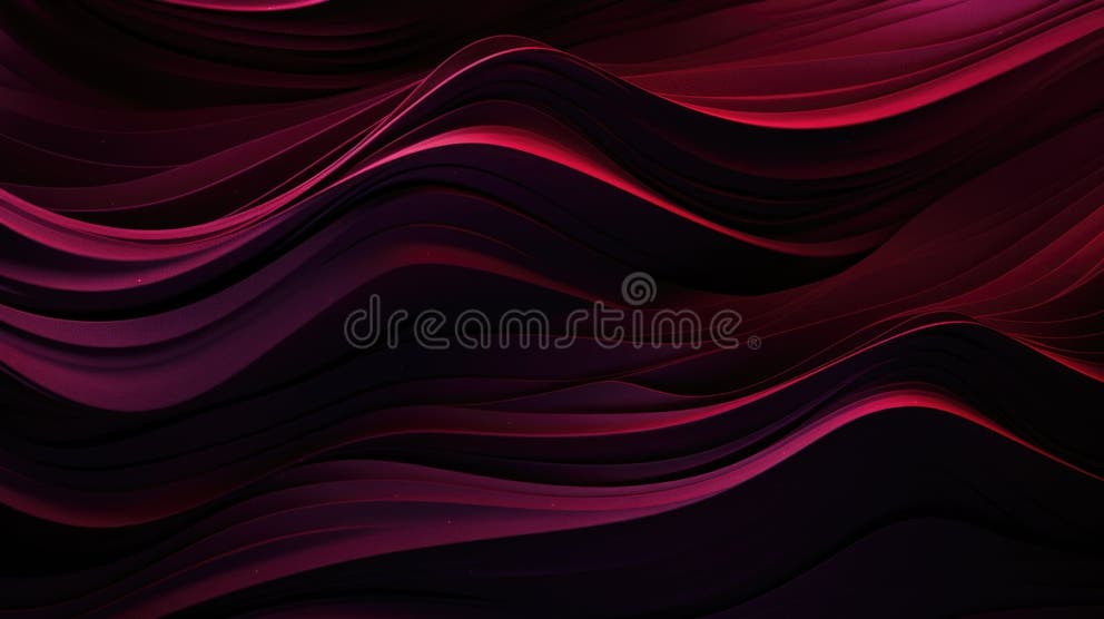 Waves in Maroon Colors, Abstract Illustration Stock Illustration ...