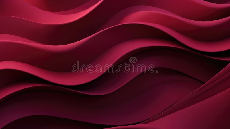 Waves in Maroon Colors, Abstract Illustration Stock Illustration ...