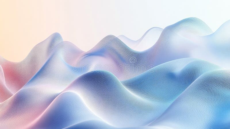 Waves Of Metallic Texture Flow In Undulating Patterns Creating An Abstract Design Stock Image