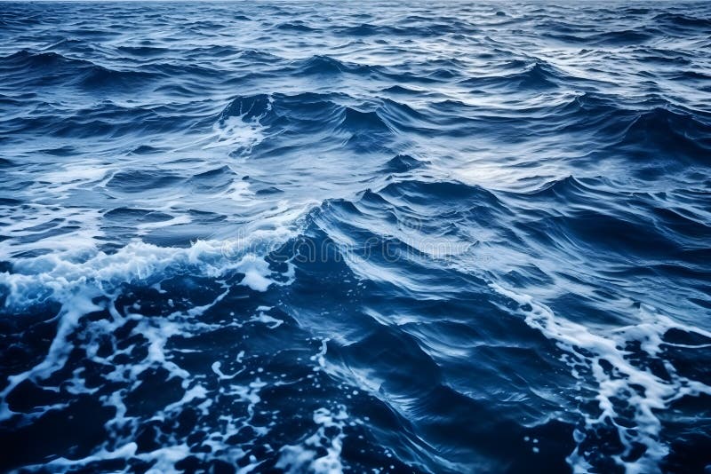 Waves in the Ocean. Neural Network AI Generated Stock Illustration ...