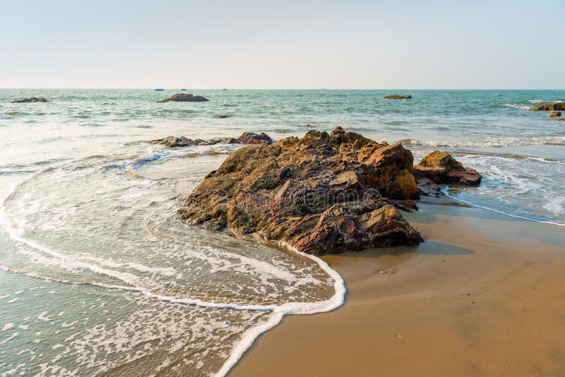 Waves in the Ocean and Rocks Stock Photo - Image of climate, outdoors ...