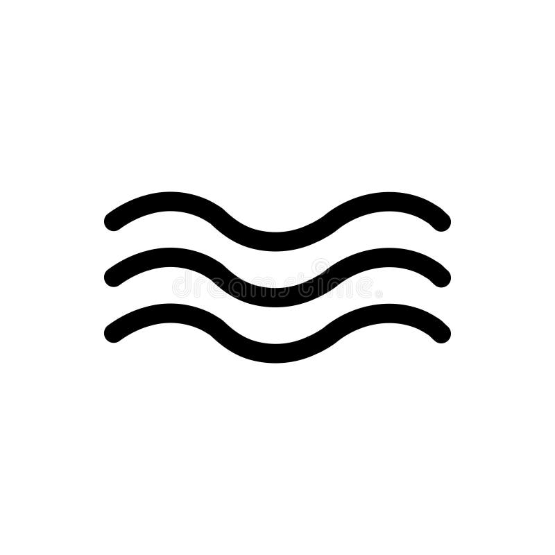 Waves Outline Icon. Symbol, Logo Illustration for Mobile Concept and ...