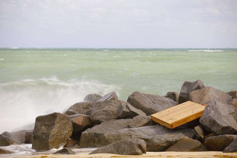 Waves Over the Rocks Long Exposure Stock Image - Image of beach ...