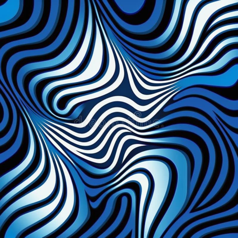 Waves Pattern with Blue and White Colors Stock Illustration ...