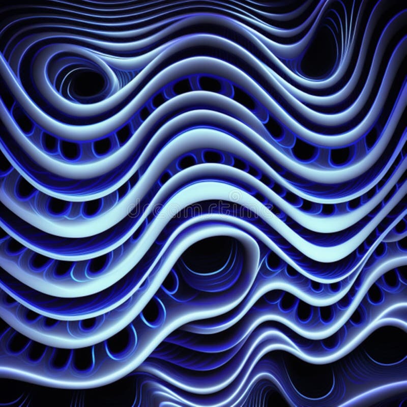 Waves Pattern with Blue and White Colors Stock Illustration ...