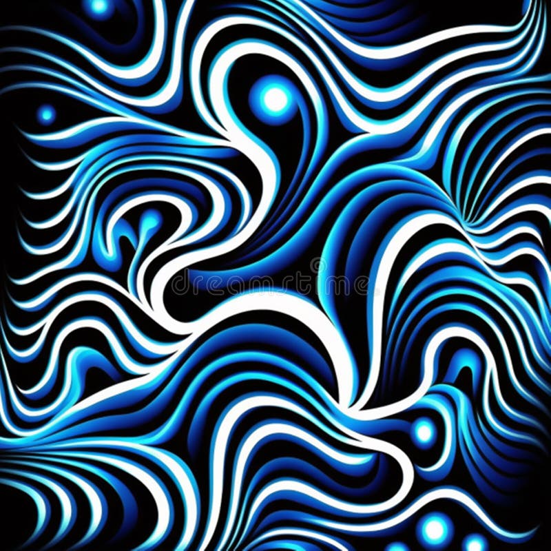 Waves Pattern with Blue and White Colors Stock Illustration ...