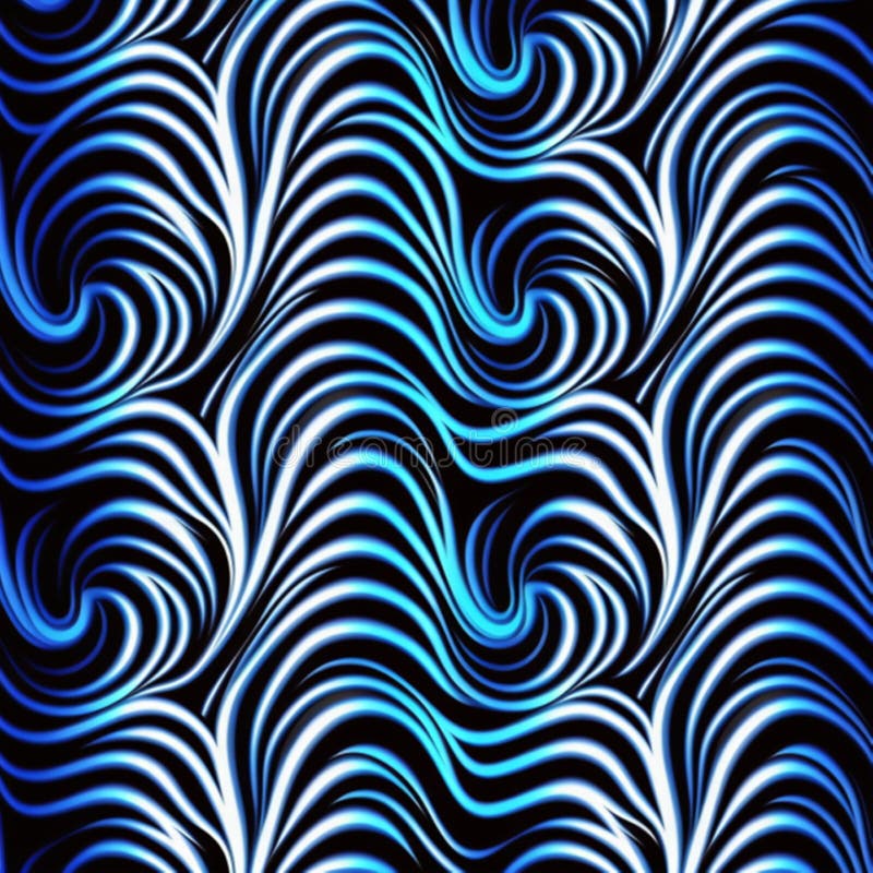 Waves Pattern with Blue and White Colors Stock Illustration ...