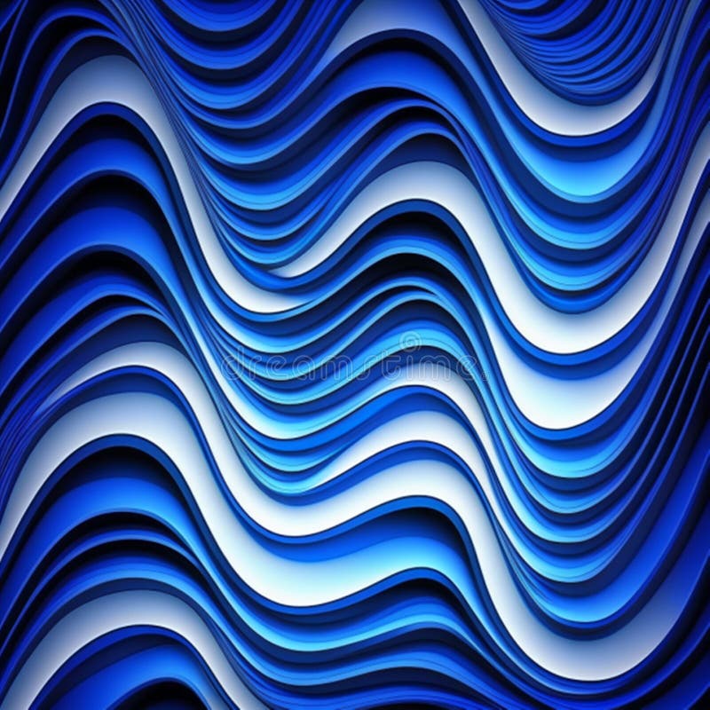 Waves Pattern with Blue and White Colors Stock Illustration ...