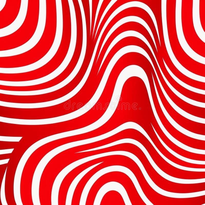 Waves Pattern with Red and White Colors Stock Illustration ...