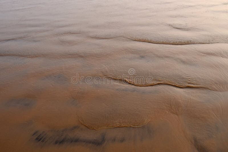Waves Pattern on Sand Beach. Close Up To Sand Texture with Wave Marks ...