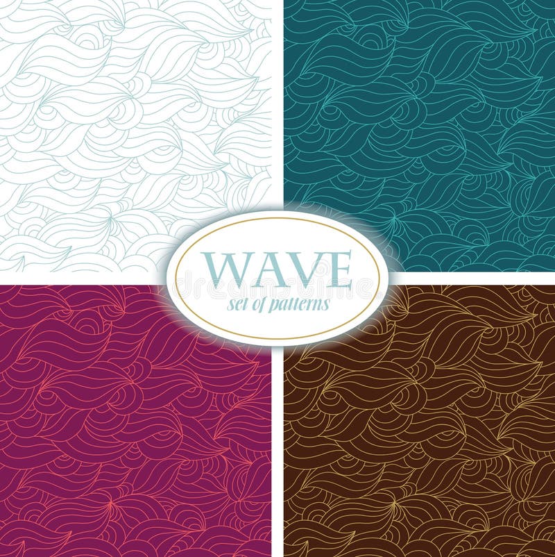 Waves Patterns stock vector. Illustration of texture - 68253771
