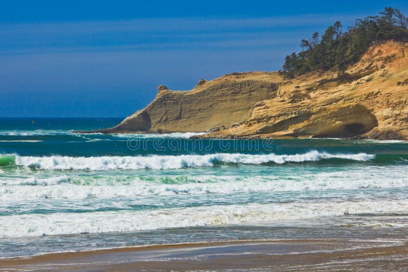 Waves on picturesque beach stock photo. Image of summery - 14072580