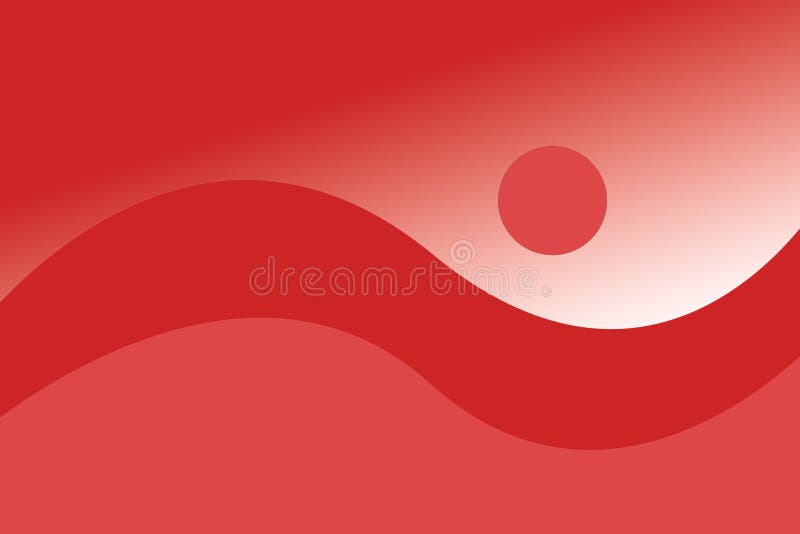 Waves in Pink and Red Colour and Circle Stock Illustration ...