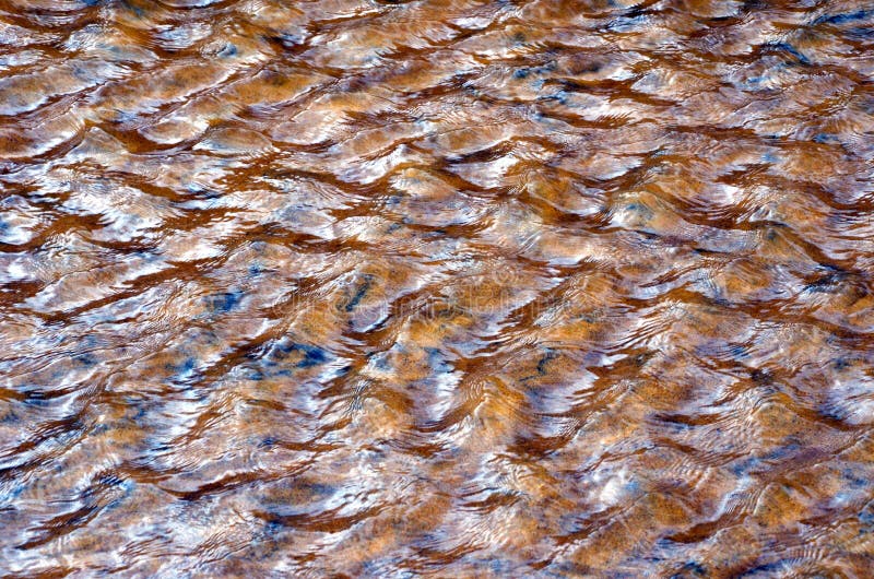 Ripples and Reflections in a Pebbled Stream Stock Image - Image of ...