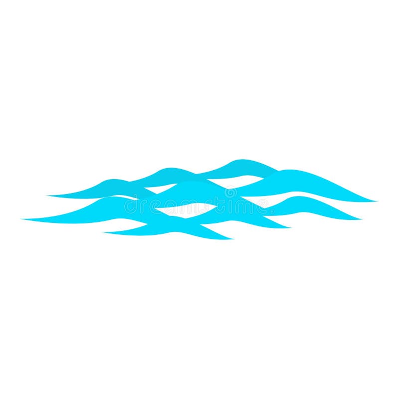 Waves Ripple Icon, Cartoon Style Stock Vector - Illustration of current ...