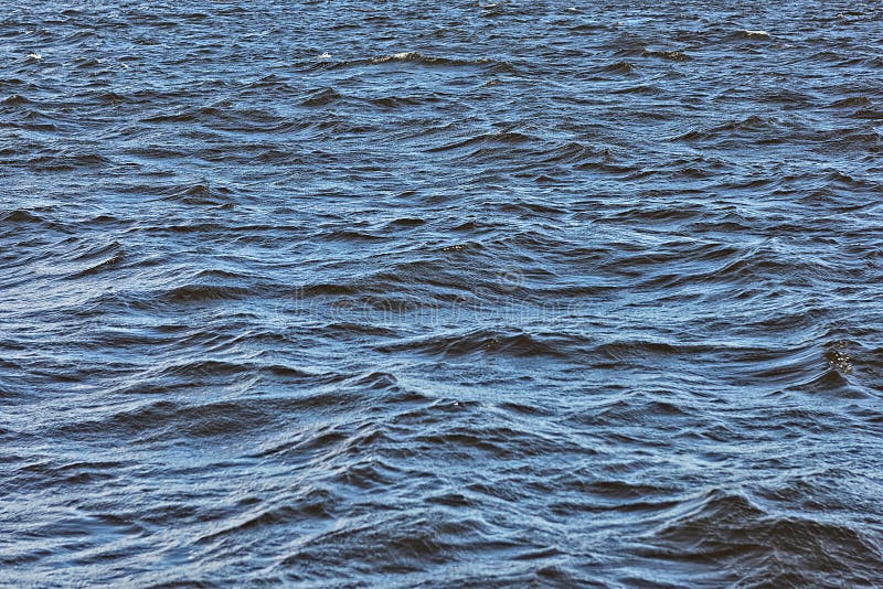 Waves on the River Close-up As Background Stock Image - Image of ...
