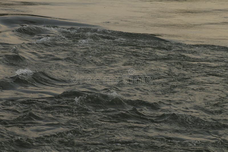 Waves of the River. Water Waves of a Large River. Stock Photo - Image ...